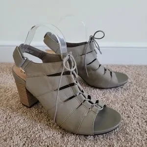Clarks | Shoes | Clarks Banoy Waneta Lace Up Sandal Heel Shoes Nwt ...